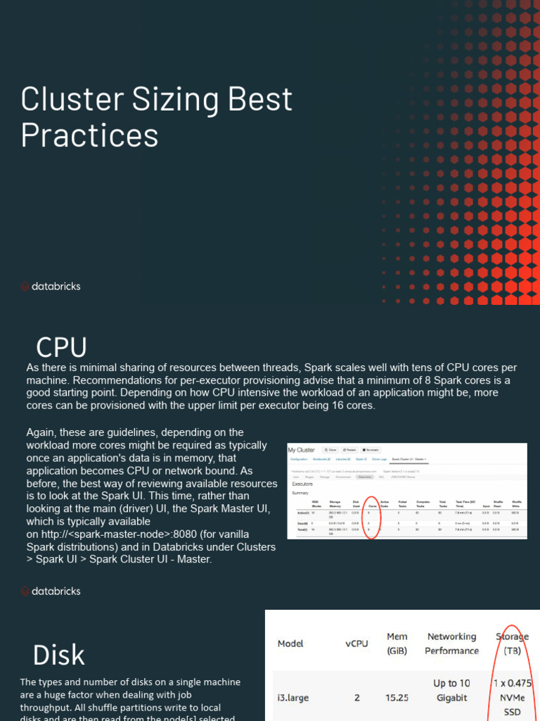 Cluster Sizing Best Practices 1 Pdf 