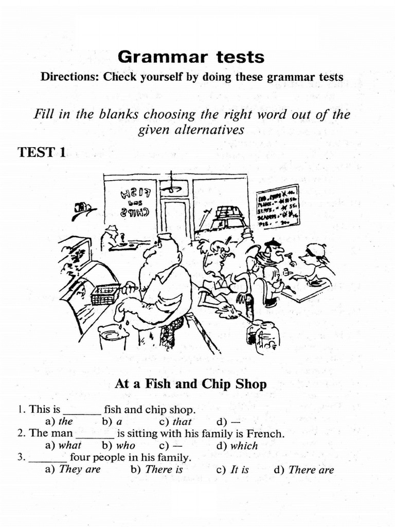 English Grammar Tests | PDF