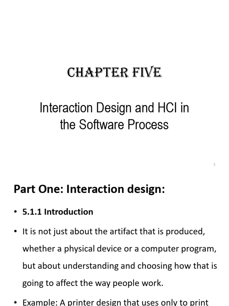 Chapter 5 Interaction Design | PDF