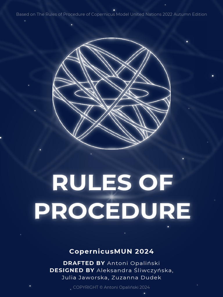 RULES OF PROCEDURE CoMUN 2024 | PDF