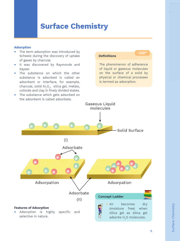 Surface Chemistry Theory Unacademy 4 | PDF