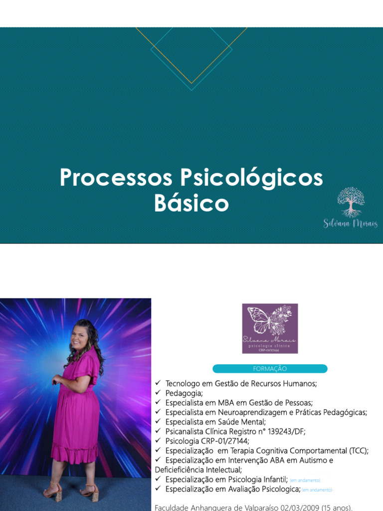 Aula 1 Processos Psicologicos Basicos_08.08.2024 | PDF