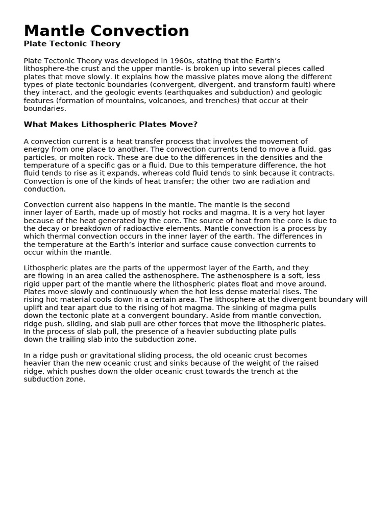 Mantle Convection | PDF