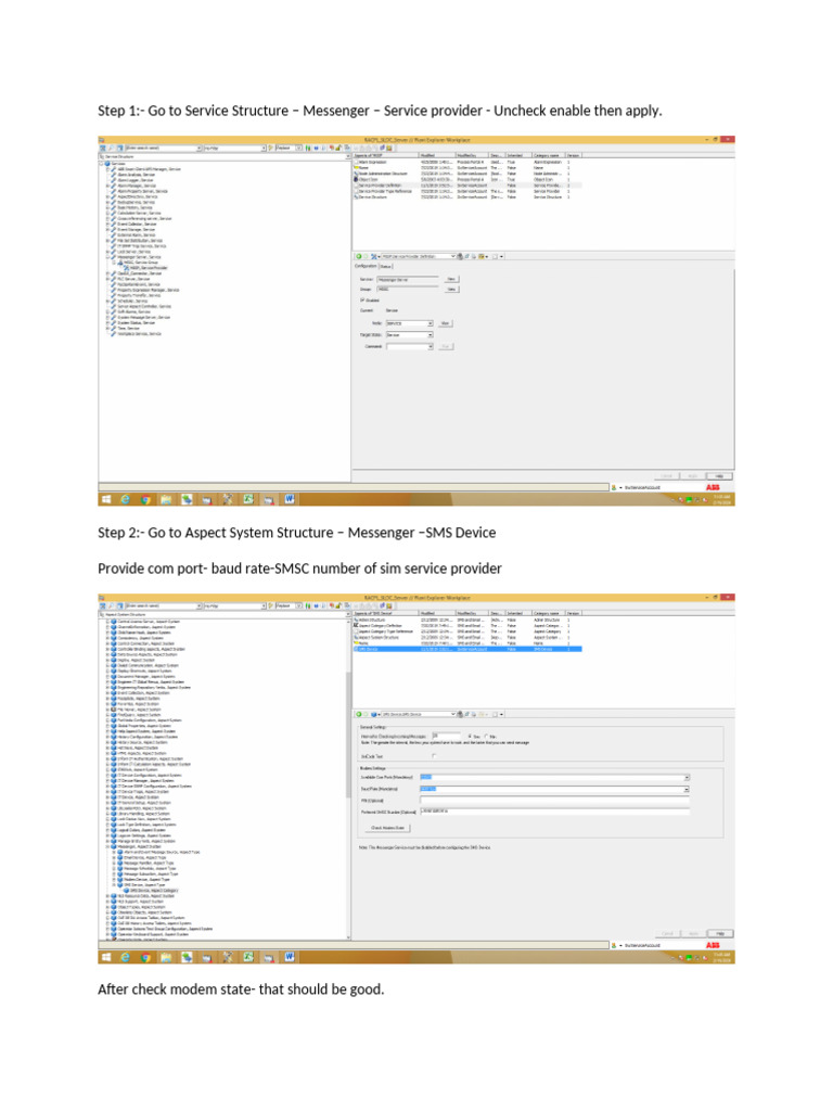 SMS Configuration Steps | PDF
