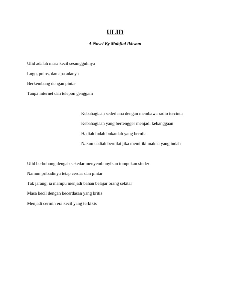 ULID Puisi | PDF