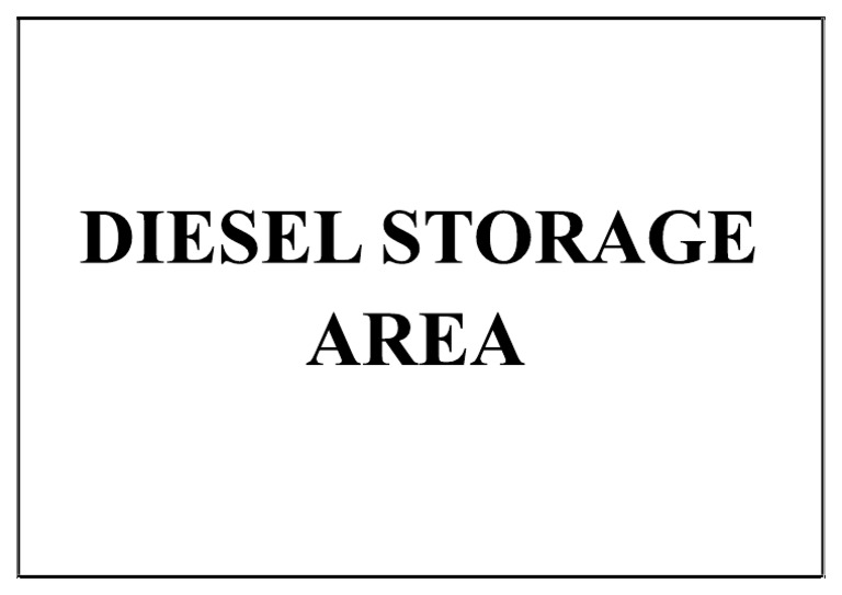 Diesel Storage Area | PDF