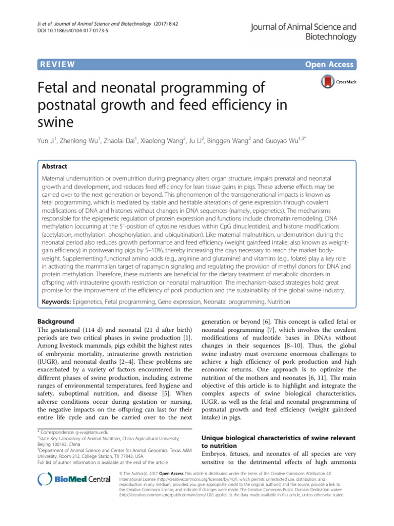 Fetal and Neonatal Programming of Postnatal Growth | PDF