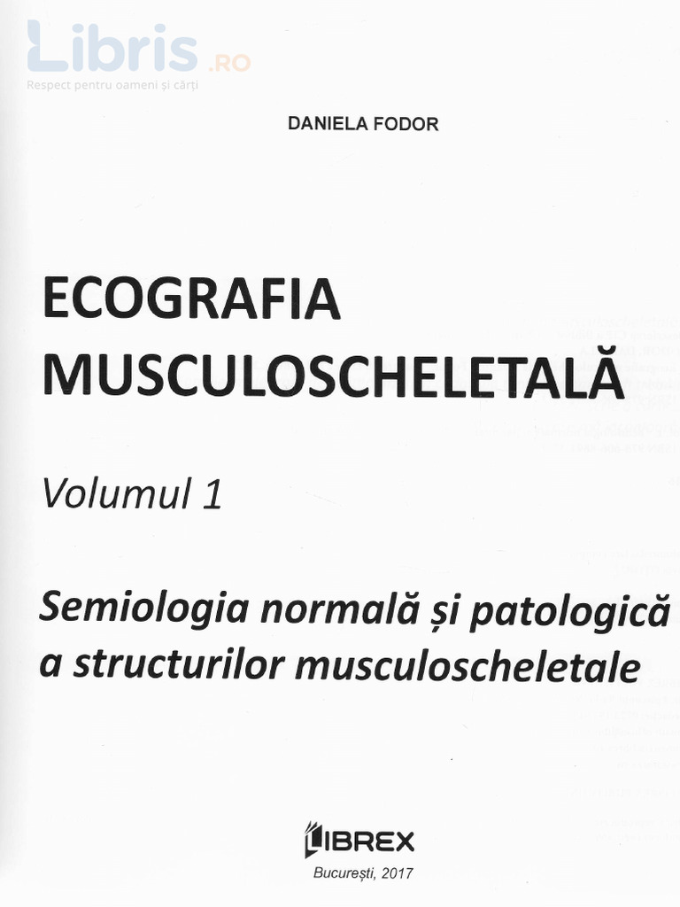 Ecografie Musculoscheletala Vol.1 - Daniela Fodor | PDF
