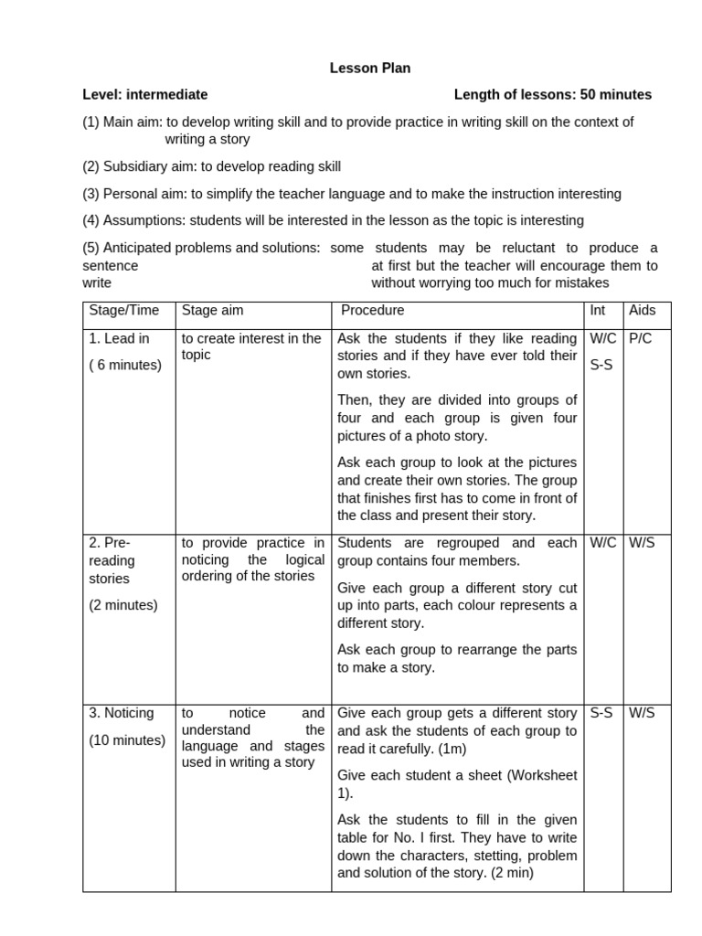 TP Final Lesson Plan | PDF