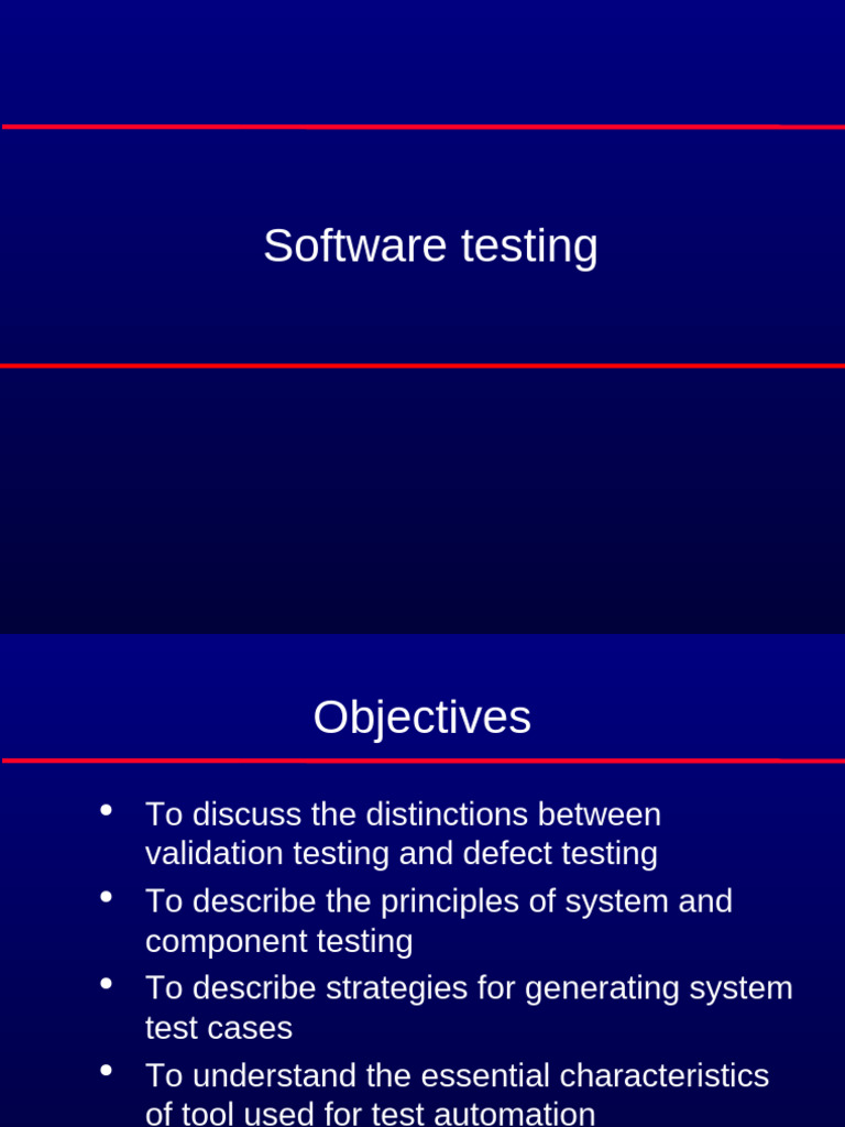 LESSON 6 Software Testing | PDF | Object (Computer Science) | Software ...