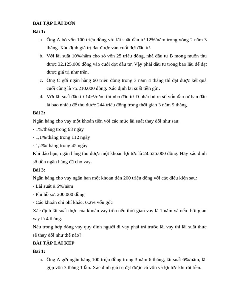 Bai Tap Chuong 2 | PDF