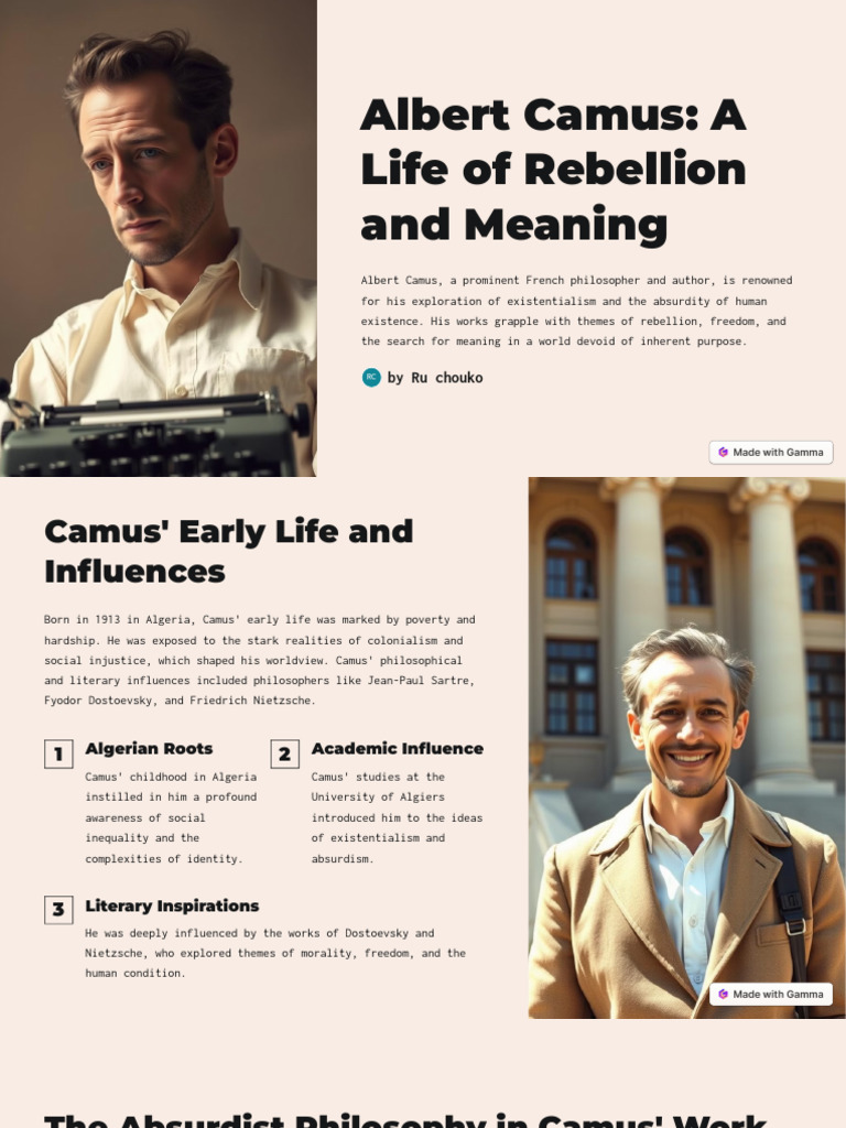 Albert Camus A Life of Rebellion and Meaning | PDF