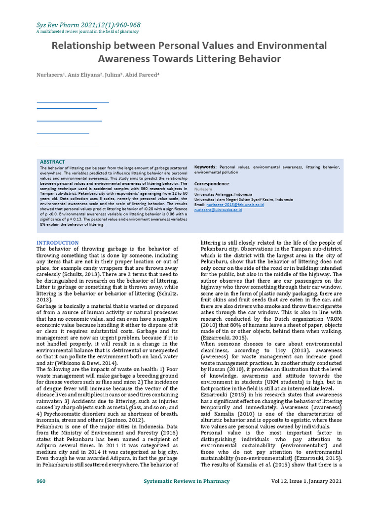 Relationship between personal values | PDF