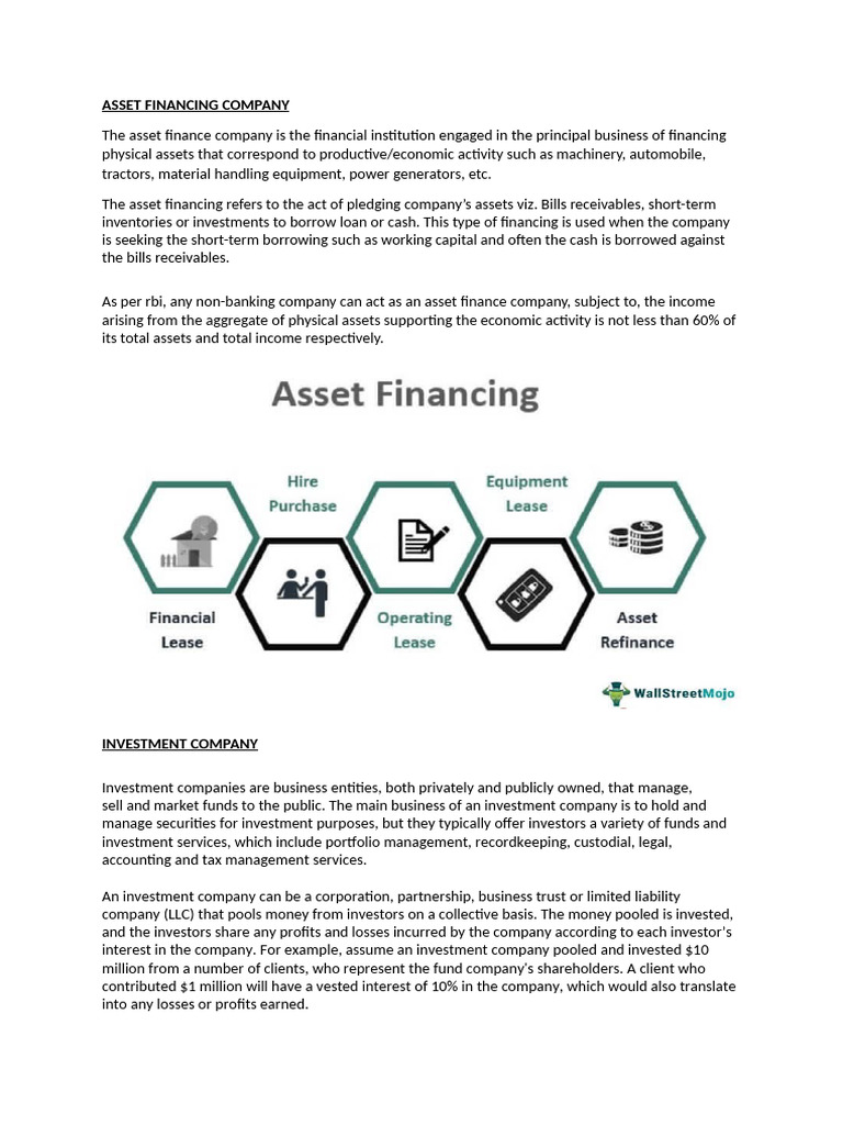 Types of NBFC PDF | PDF