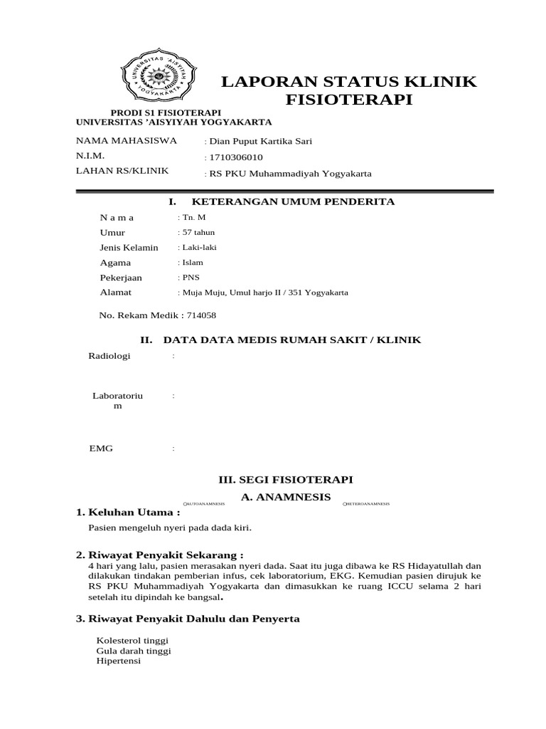 Status klini kardiovaskuler | PDF