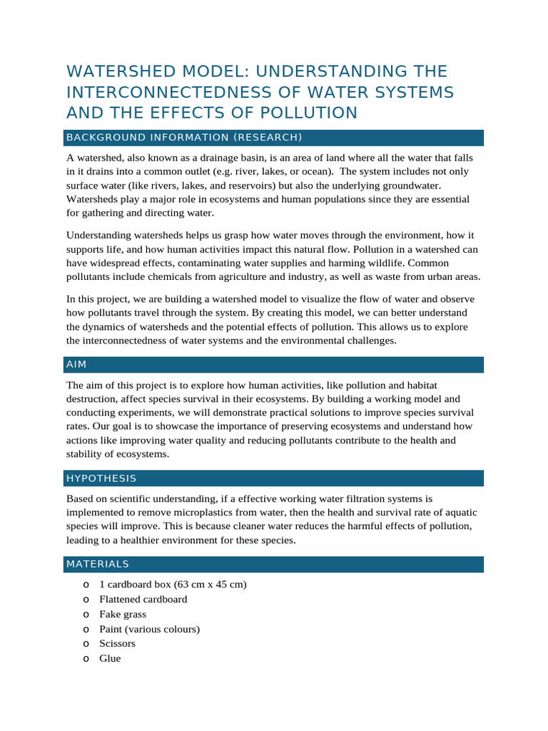 Watershed Model Scientific Report | PDF