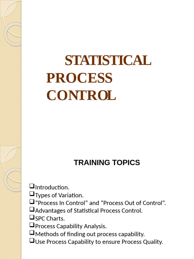 SPC Training - Slides | PDF | Statistics | Applied Mathematics