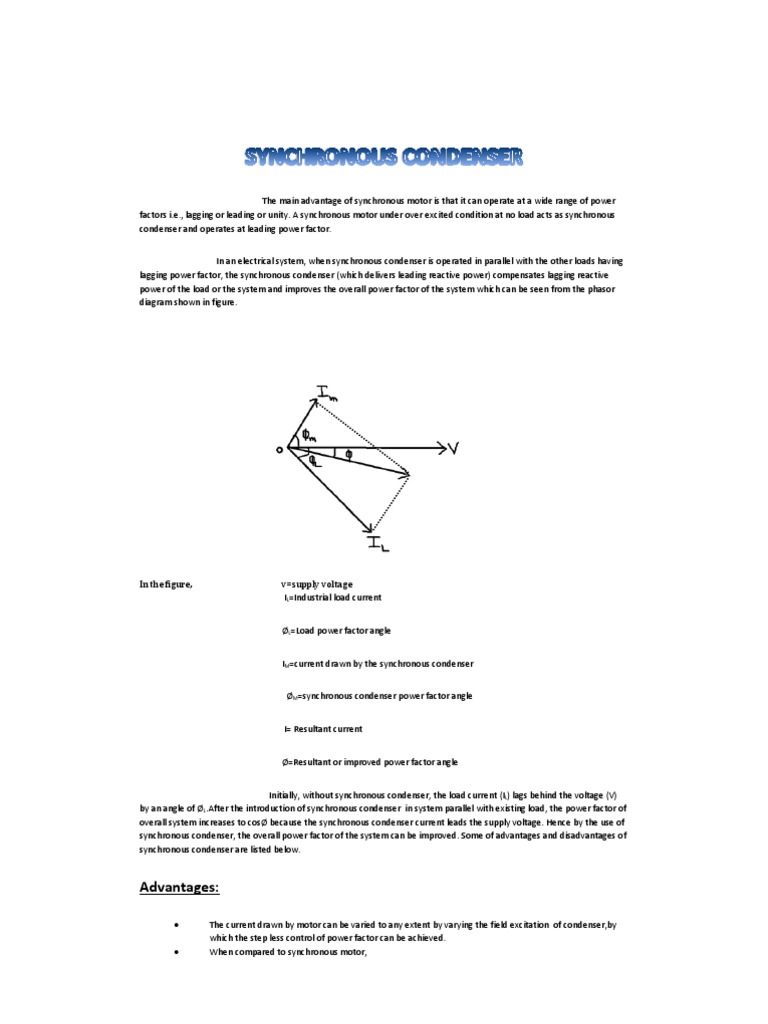 Synchronous Condenser | PDF