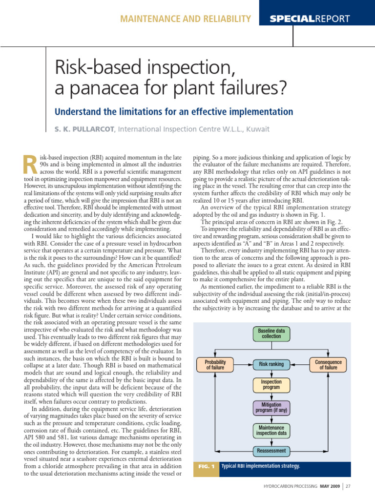 Risk-Based Inspection | PDF