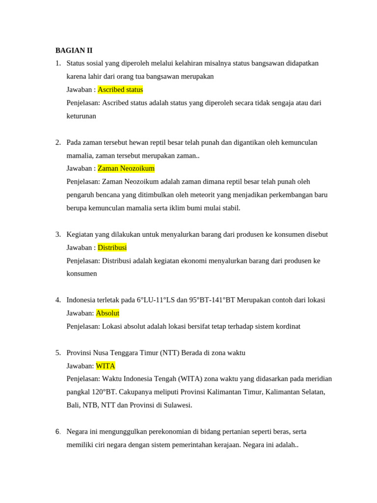 Soal Isian Singkat | PDF