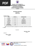 Class Program - S.Y. 2024-2025 Grade 1 | PDF | Behavior Modification ...