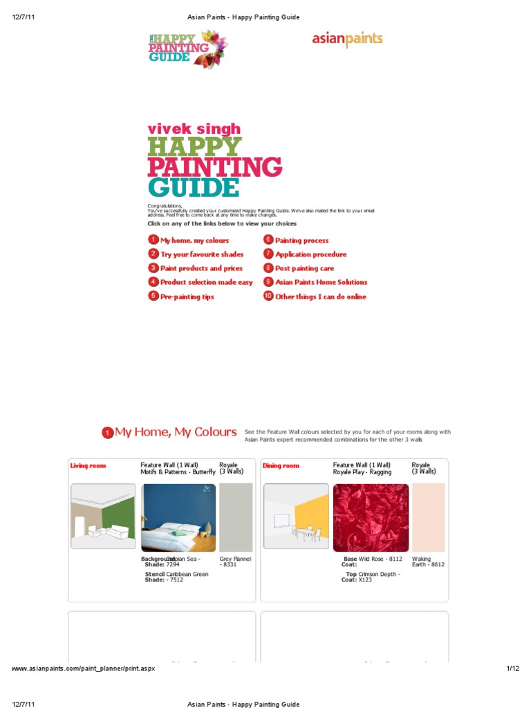 Asian Paints - Happy Painting Guide | PDF | Paint | Paintings