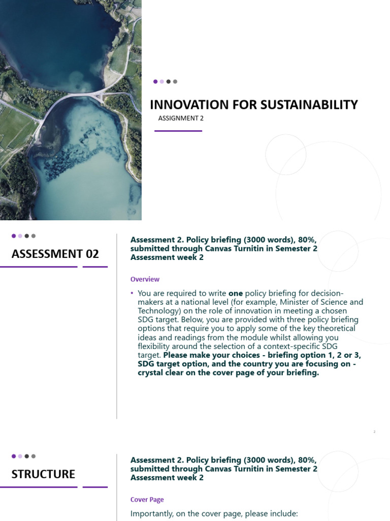 Innovation For Sustainability 2024. Assignment Assistance Presentation ...