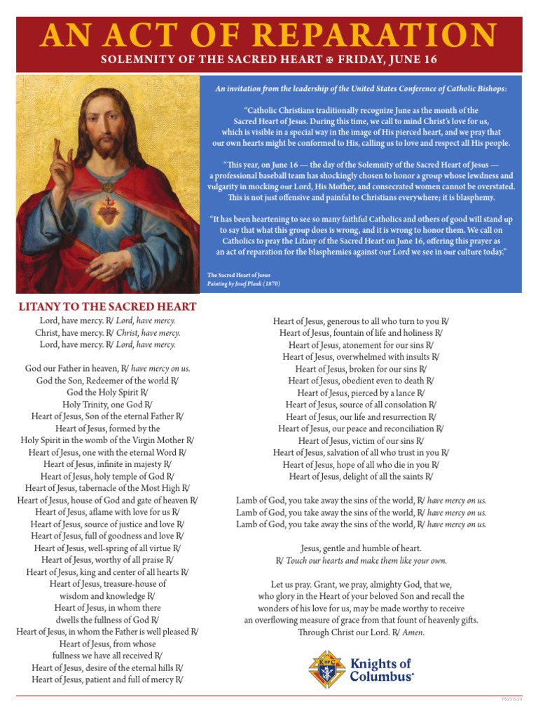 Litany To The Sacred Heart | PDF