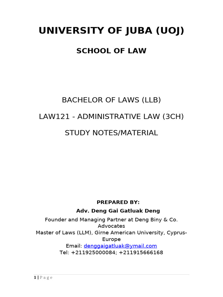 Administrative Law Revised Notes August 2024 | PDF