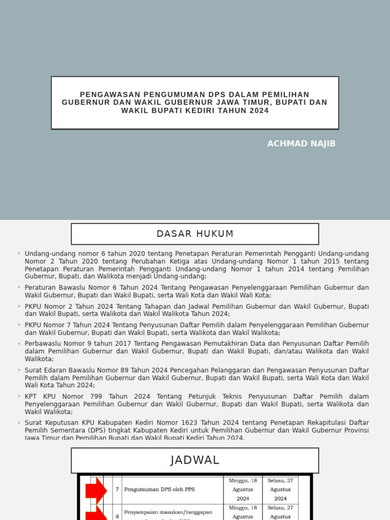 Pengawasan Pengumuman DPS | PDF