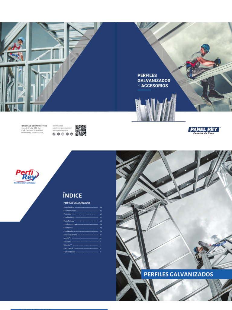 Catalogo PerfiRey PR | PDF | Ingeniería de Edificación | Materiales