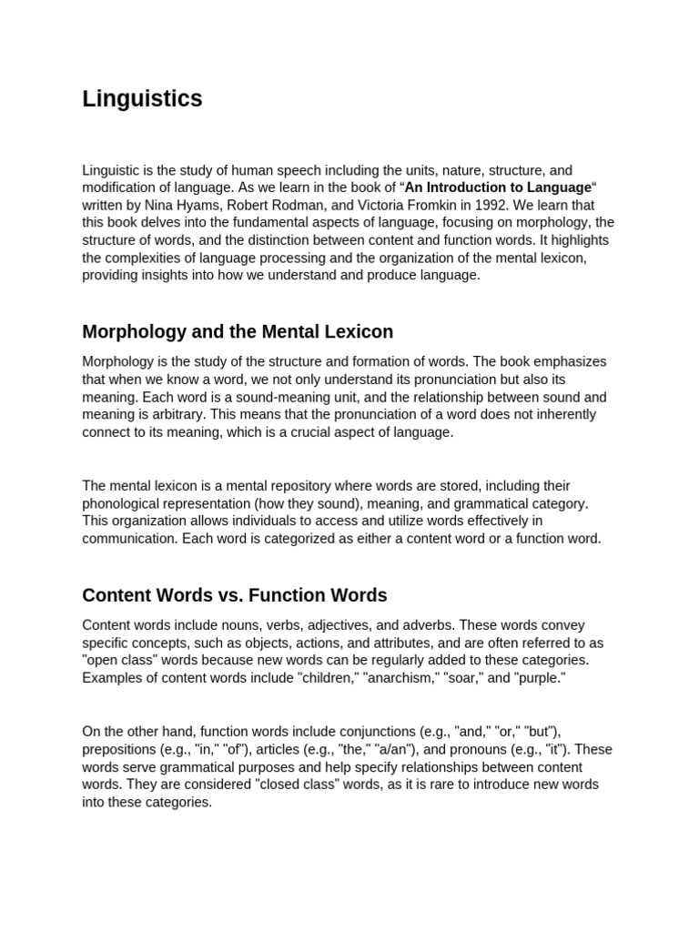Linguistics | PDF