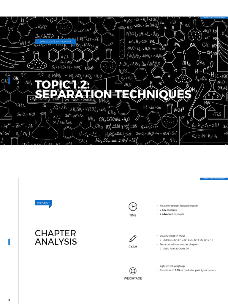 (CHEM) Chapter 1.2 - Separation Techniques | PDF