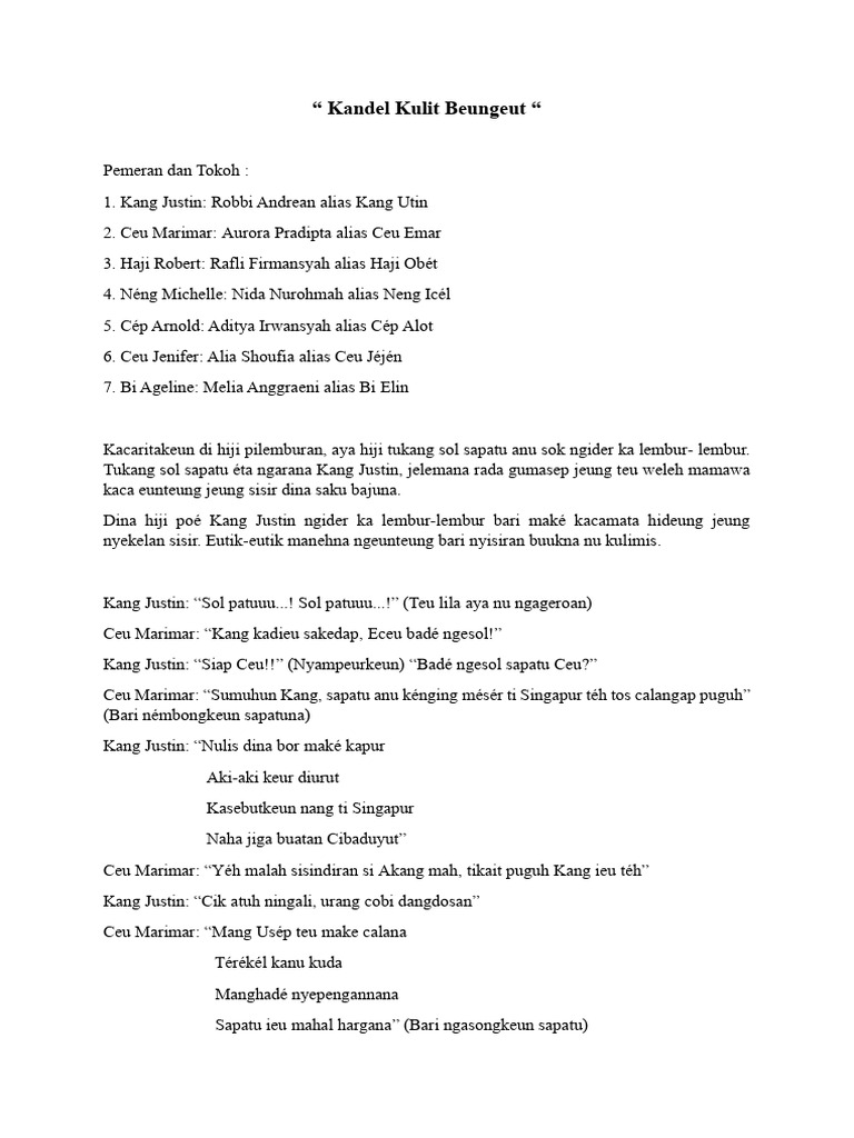 Drama Sunda Kelompok 1 | PDF