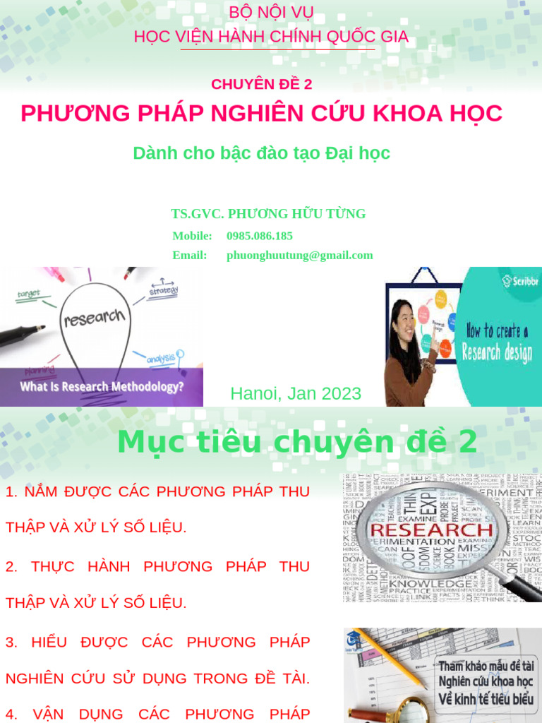 3.2 PPT - Research Methods - Bachelor - Dr. PHT JAN.2023 | PDF | Paris | Vietnamese People