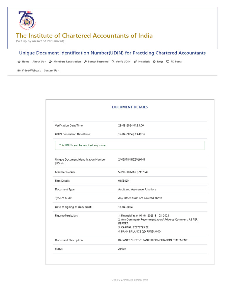 UDIN | PDF