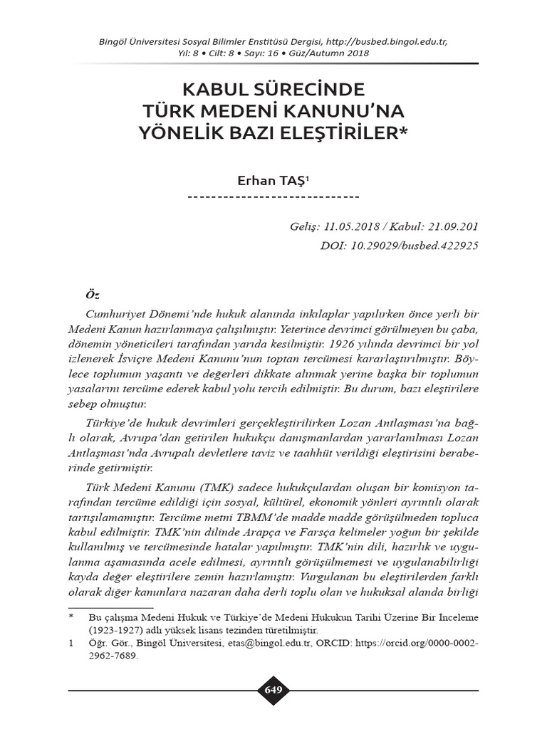 Medeni Kanun | PDF