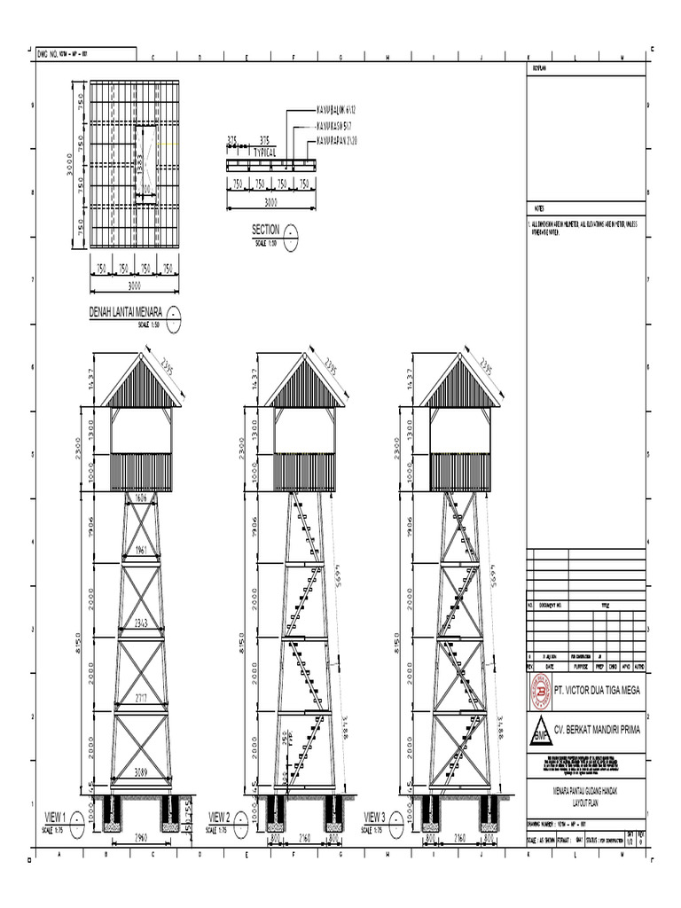 VDTM - MP - 01 - Layout Plan Menara Pantau | PDF