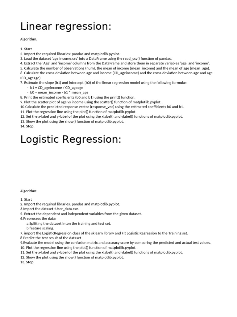 Aiml Algo For Exp 5 | PDF