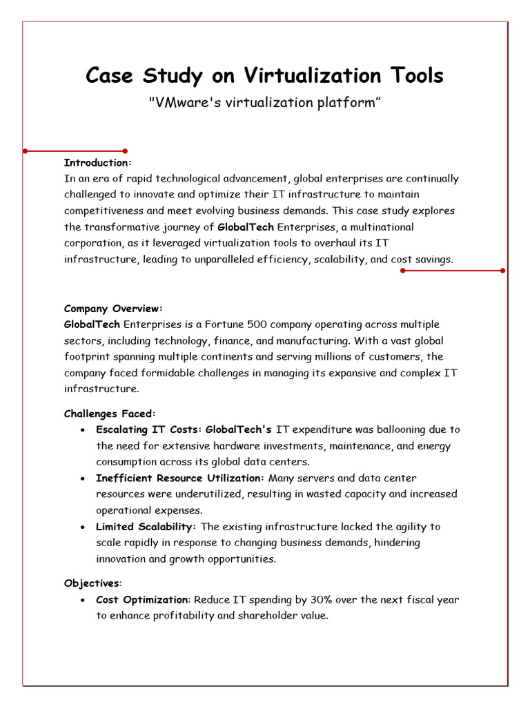 Case Study On Virtualization Tools - 502145 | PDF