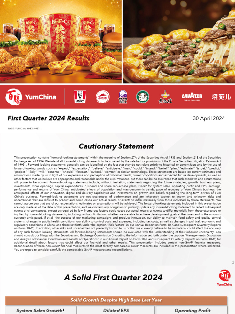 YUMC - 24Q1 - PPT VF | PDF