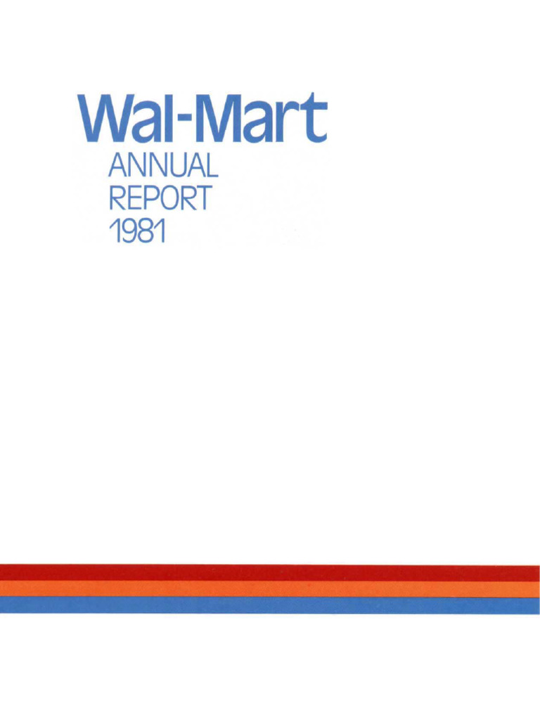 1981 Annual Report For Walmart Stores Inc | PDF