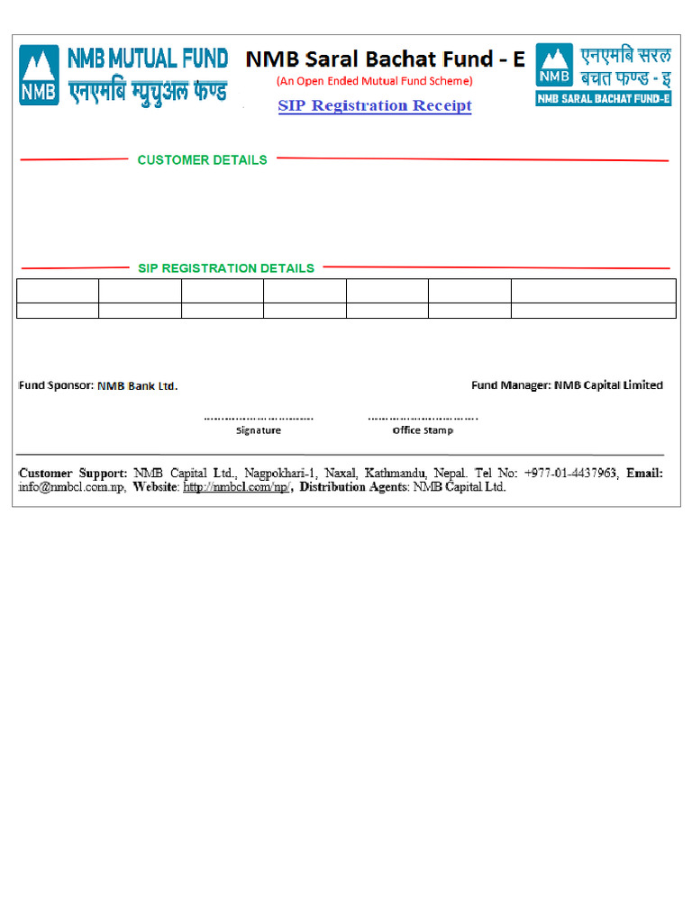 Sip Registration Receipt | PDF