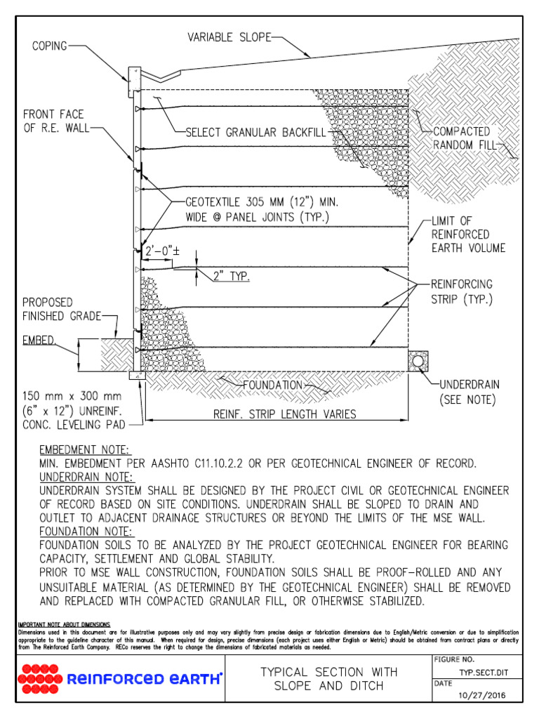 Typical Section Slope and Ditch | PDF