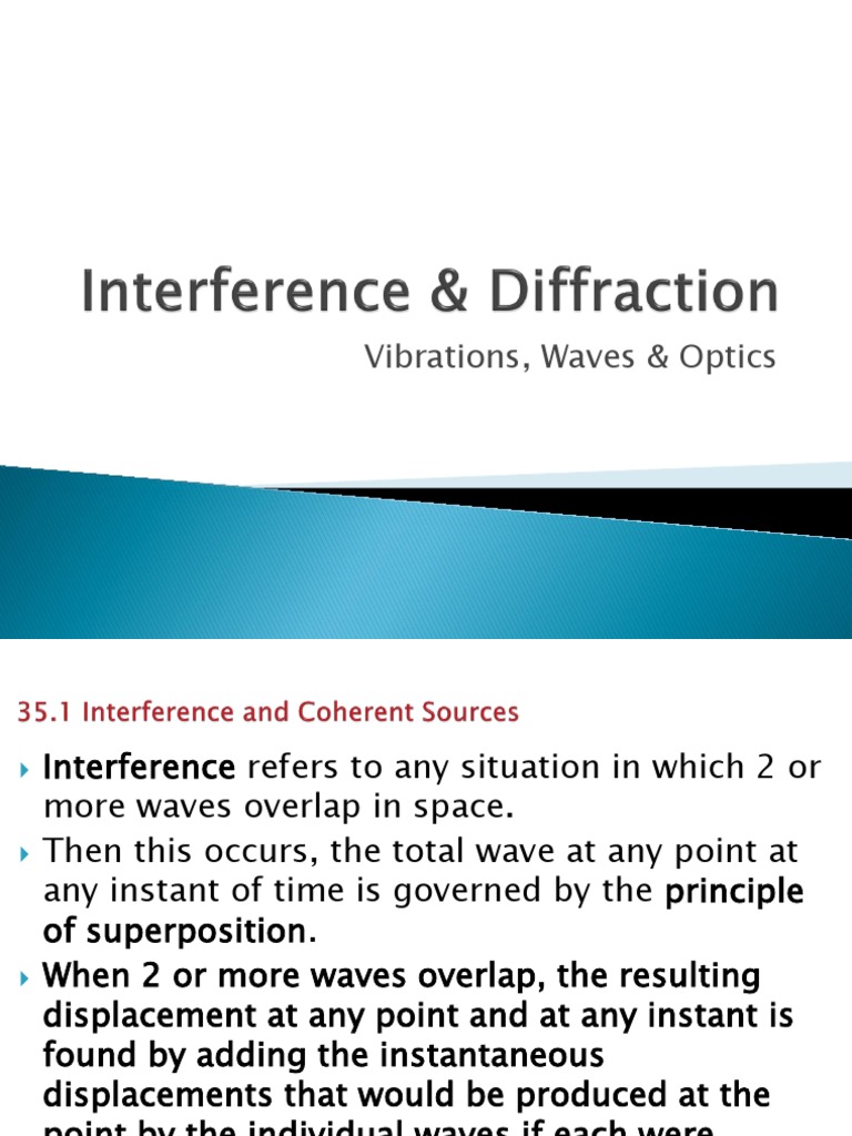 Interference & Diffraction | PDF | Interference (Wave Propagation ...