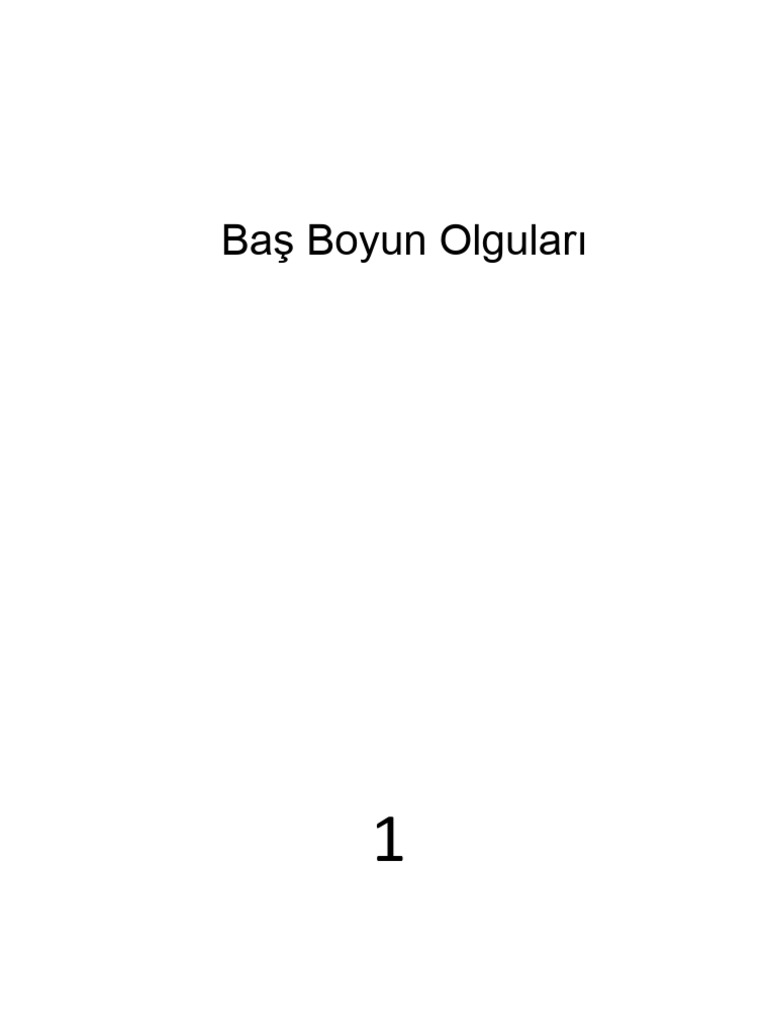 Baş Boyun Olguları | PDF