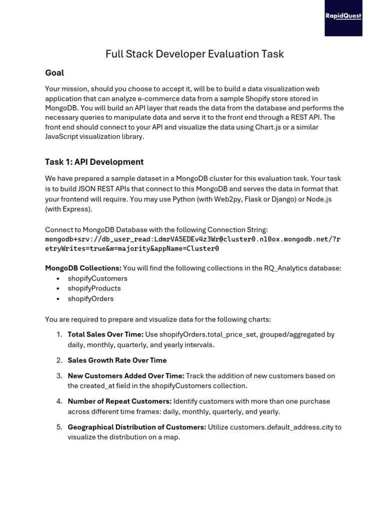 Evaluation Task - Data Visualization | PDF