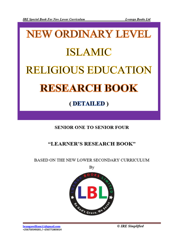 S1-S4 Ire Learner's Research Book (LBL) | PDF