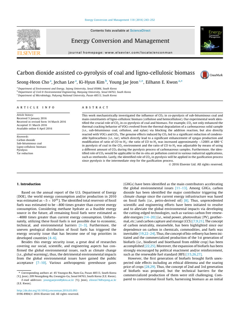 2016 - Carbon Dioxide Assisted Co-Pyrolysis of Coal and Ligno ...