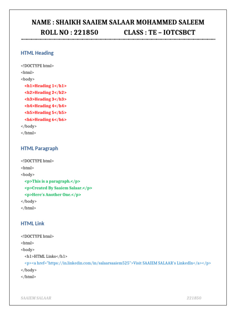 HTML Assignment Answers | PDF | Html | Html Element HTML Assignment Answers | PDF | Html | Html Element